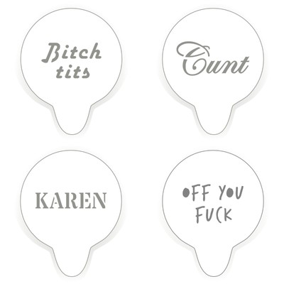 Swear Craft Stencil Rude Funny Swearing Word Office Party Humor Home ...