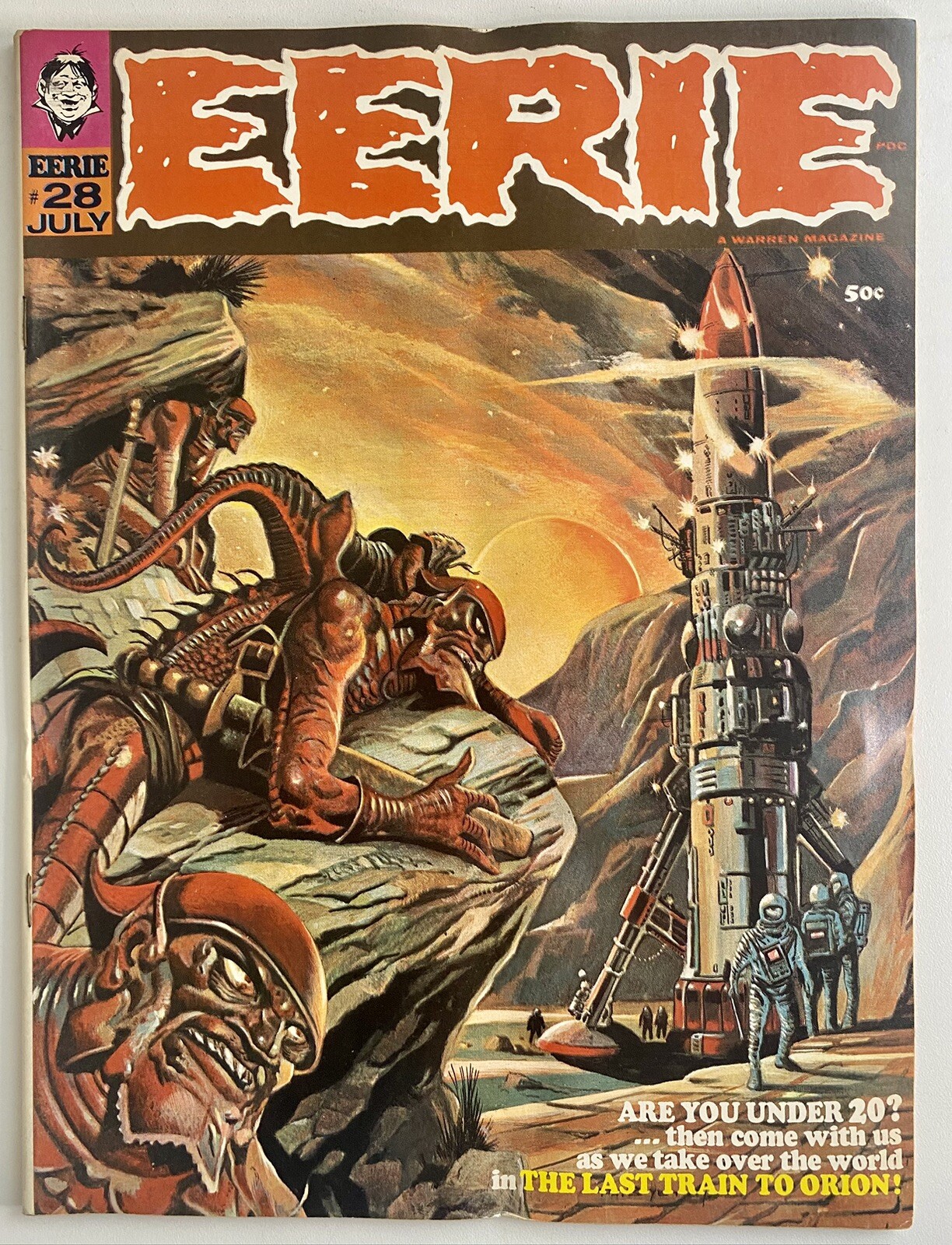 EERIE Magazine #28 July 1965 - Warren Publishing - Pat Boyette Cover | eBay