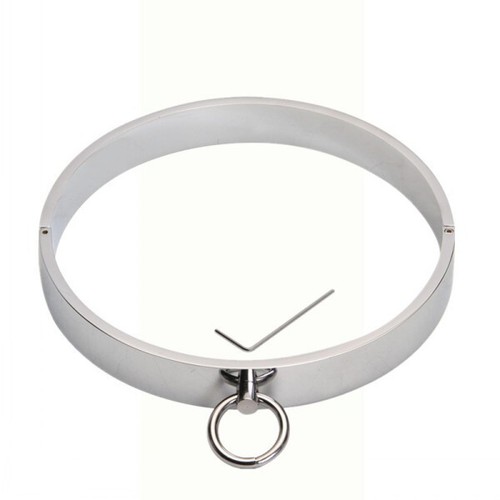 Stainless Steel/Metal Lockable Slave Neck Collar Choker Bondage ...