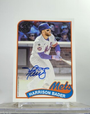 Harrison Bader 2024 Topps Update 1989 Auto 35th Anniversary Mets | eBay
