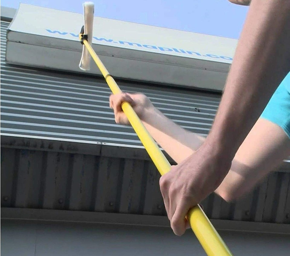 Telescopic Window Cleaner Extendable Strong Outdoor 3.5m Squeegee ...