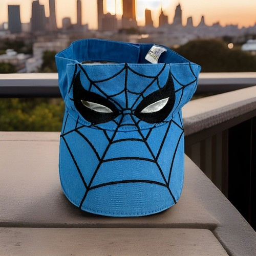 Spider-Man Youth Blue Adjustable Visor Hat Comic Book Marvel Comics ...