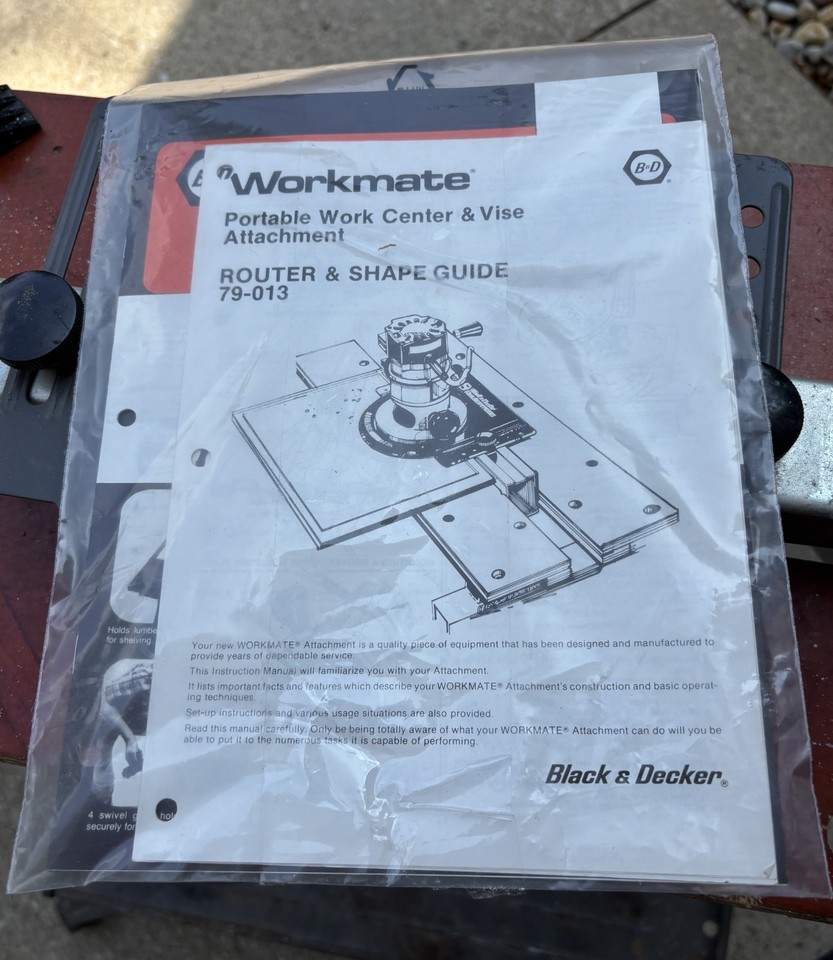 VINTAGE Black & Decker Workmate 79-013 Type 2, Router & Shape Guide Accessory | eBay