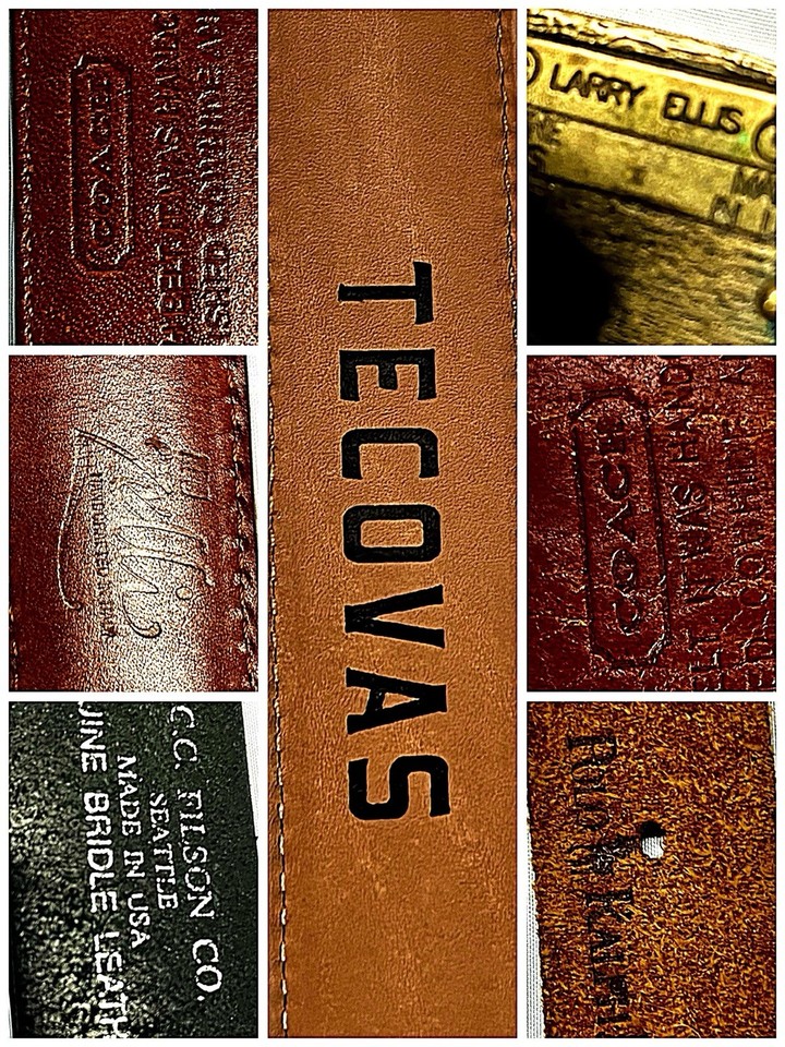 Lot Of 8 Mens Belts - Filson, Tecovas Ostrich, Zelli Crocodile, Coach ...