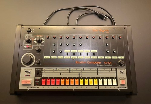 Din Sync RE-808 (Roland TR-808) Electronic Drums w/ Power Cable Tested ...