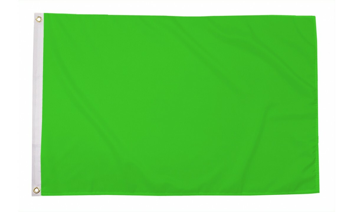 Plain Neon Green Flag 5 x 3 FT - 100% Polyester Club Football ...