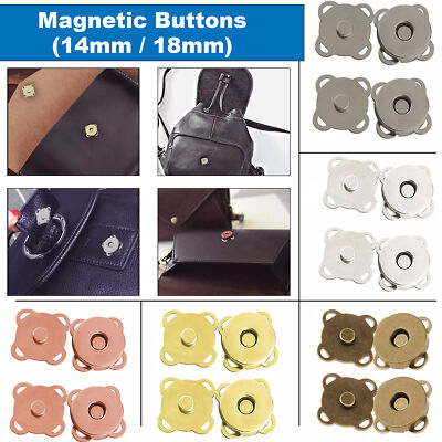 Magnetic Buttons Clasps Snap Fasteners 14/18mm Round Button For ...