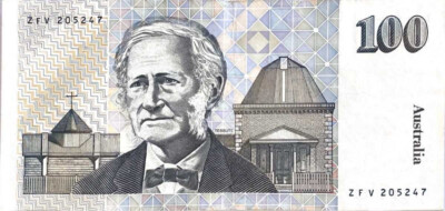 Rare Australian Banknote, $100 Paper 1990 XF, Crisp, Ex. Cond, s/n ...