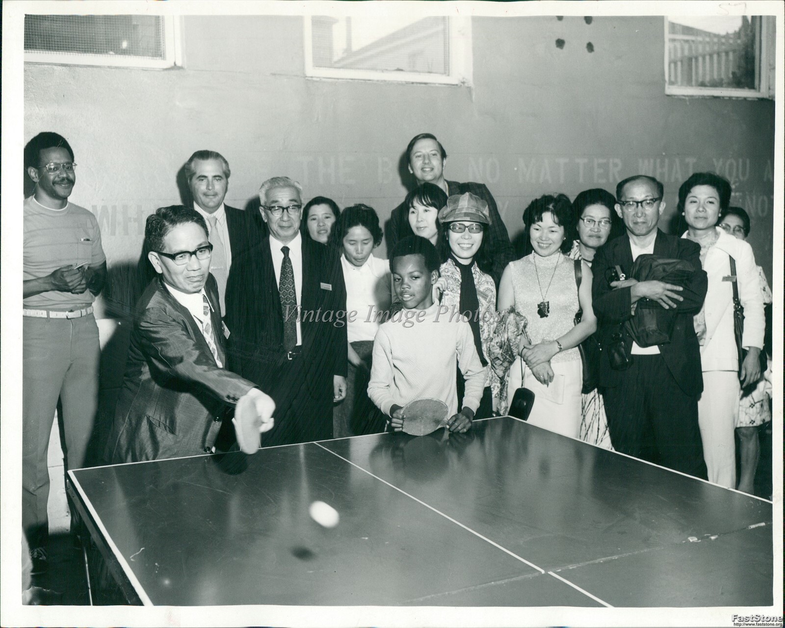 1972 Seizo Saito Yokohama & Kenneth Jackson Play Ping Pong Society ...