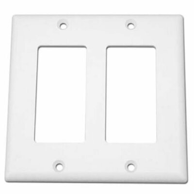 Double Gang Keystone Decora Style Wall Plate, White,Model ADGWPW | eBay
