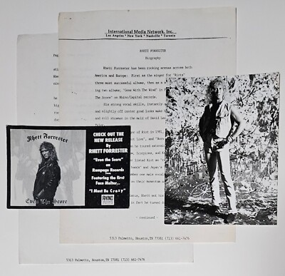 Rhett Forrester - Riot - promo package | eBay