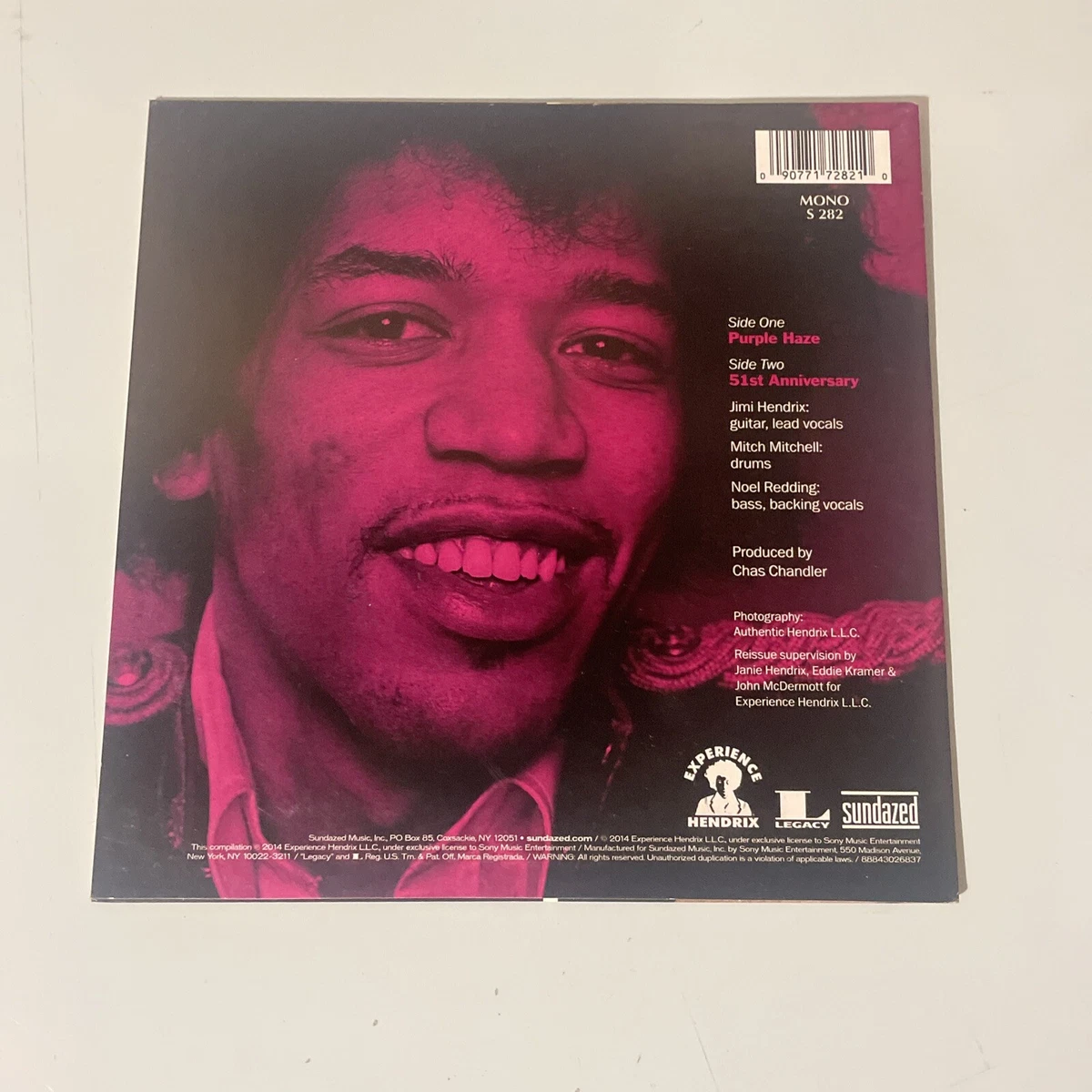 Jimi Hendrix Purple Haze Single