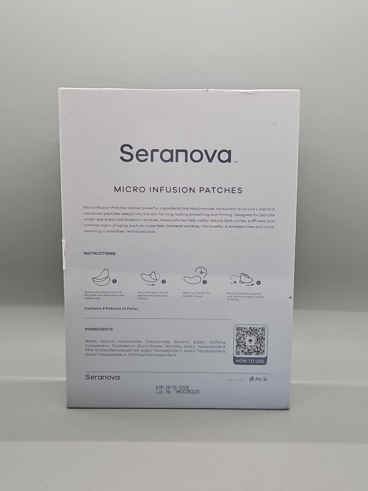 {W5} Seranova Micro Infusion Patches Skin Care Deep Hydration 1 Month ...