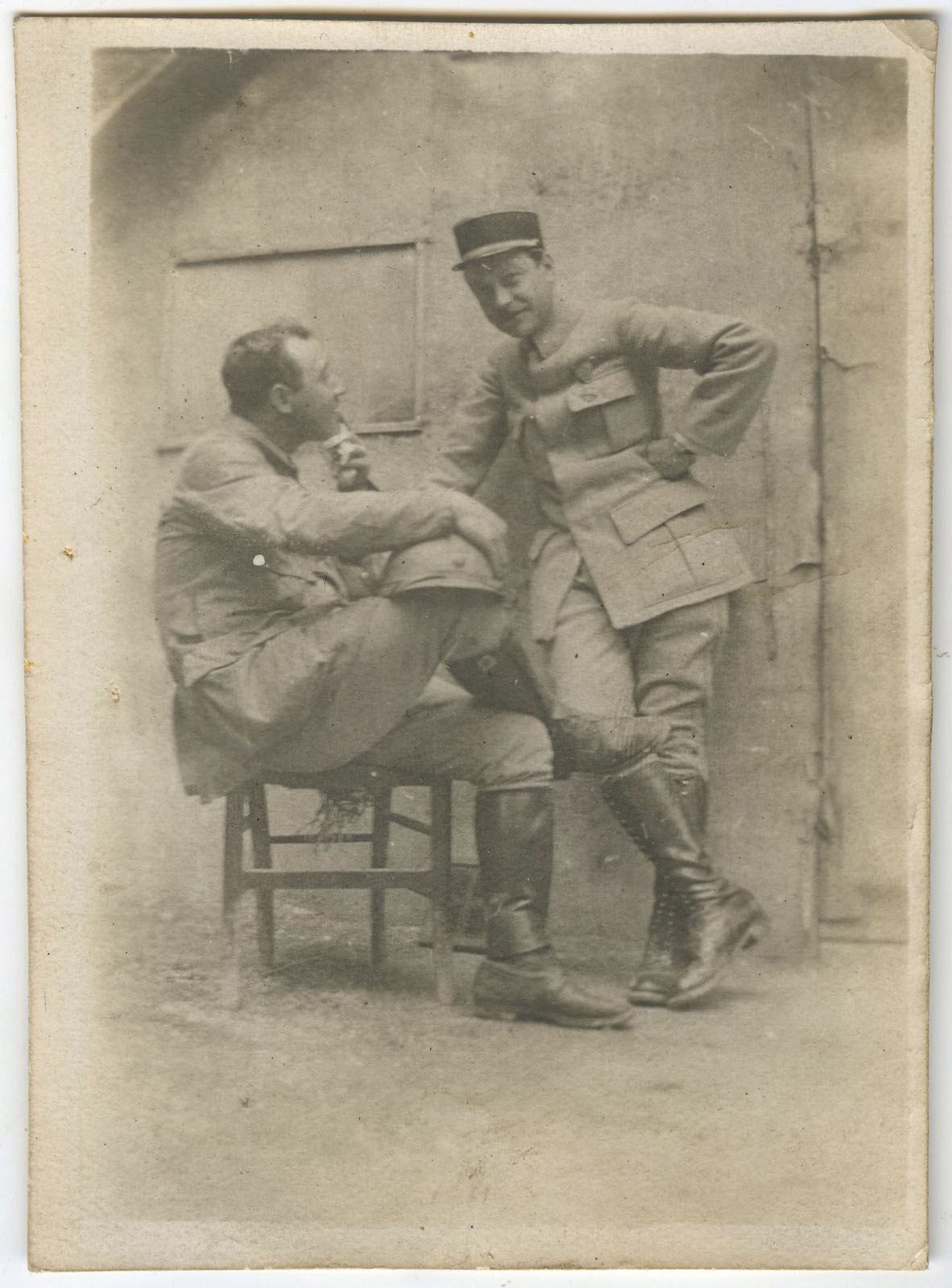 PHOTO ANCIENNE - MILITAIRE DISCUSSION CAVALIER - MILITARY - Vintage ...
