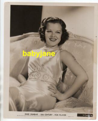 DIXIE DUNBAR ORIGINAL 8X10 PHOTO LOVELY FASHION PORTRAIT 1935 20th ...