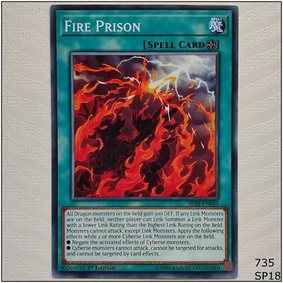 Fire Prison - SP18-EN043 - Common 1st Edition Yugioh | eBay Australia