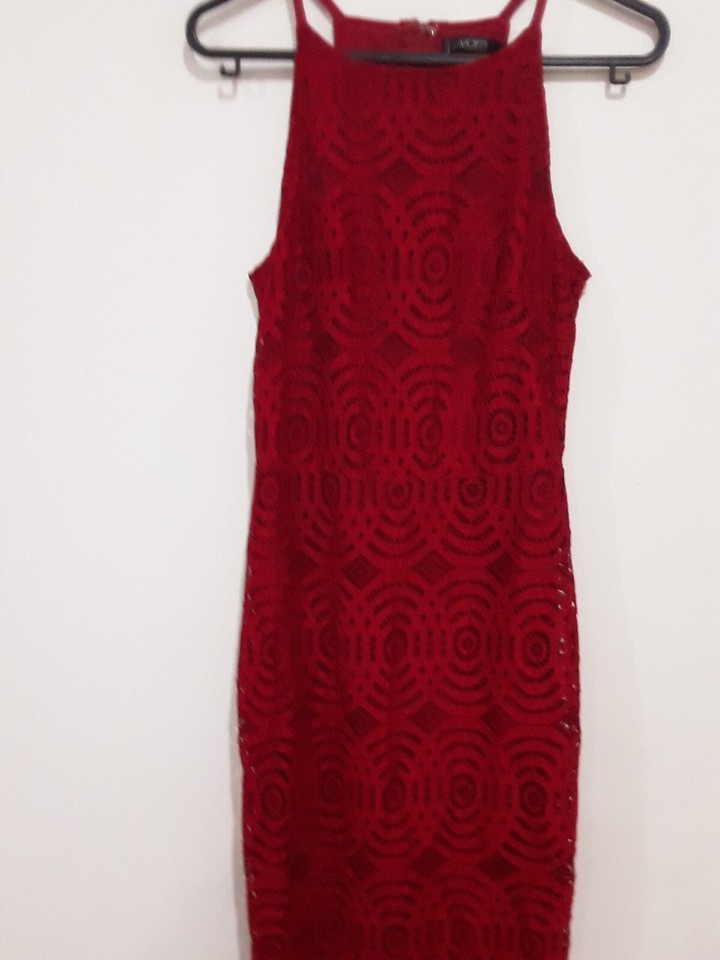 Levora Dress Womens Size 6 Plum Lace Overlay Lined Party Cocktail New ...