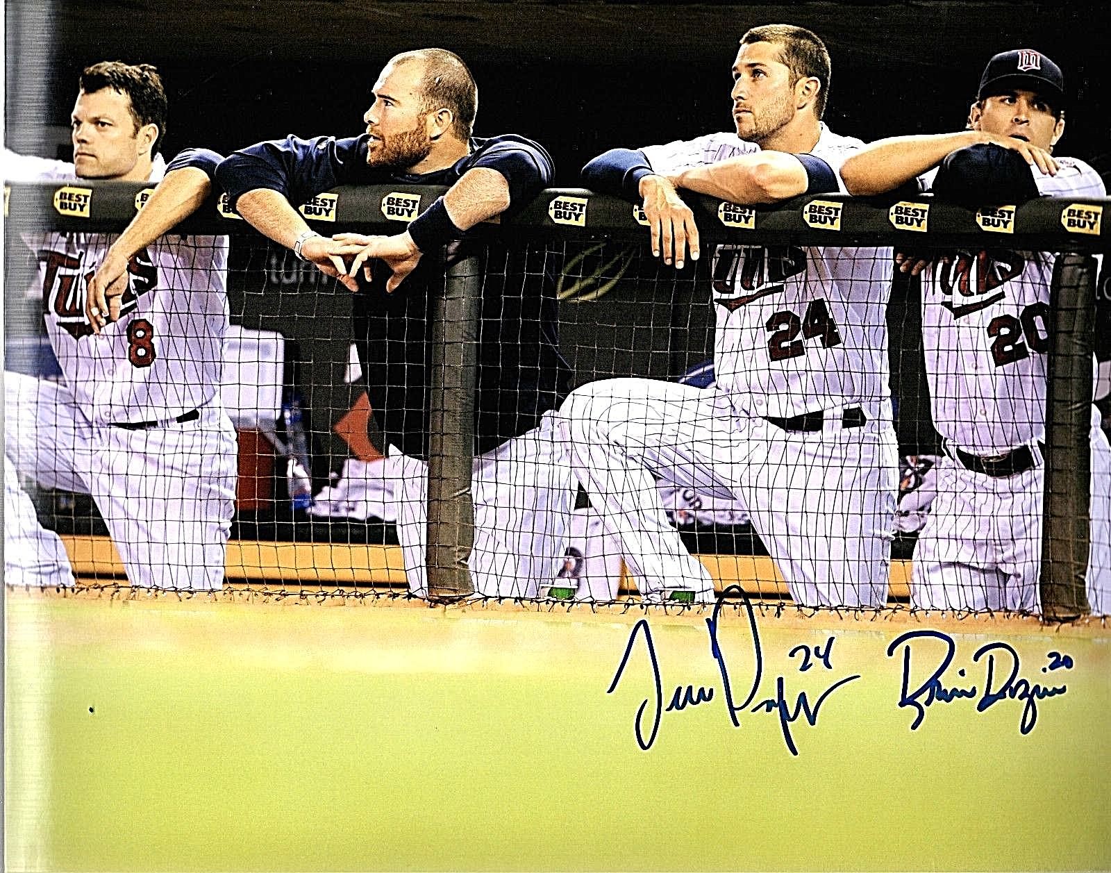 Trevor Plouffe & Brian Dozier Minnesota Twins Signed 11x14 COA (Ph4609 ...