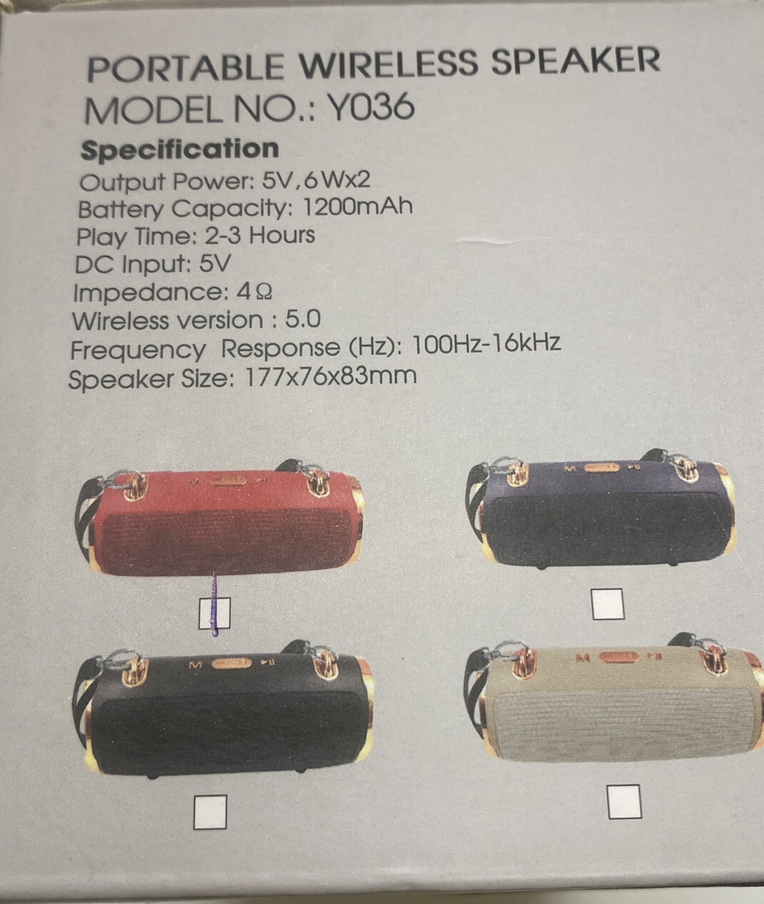 YOCO Bluetooth Portable Wireless Speaker Model Y036 - Red for sale online | eBay