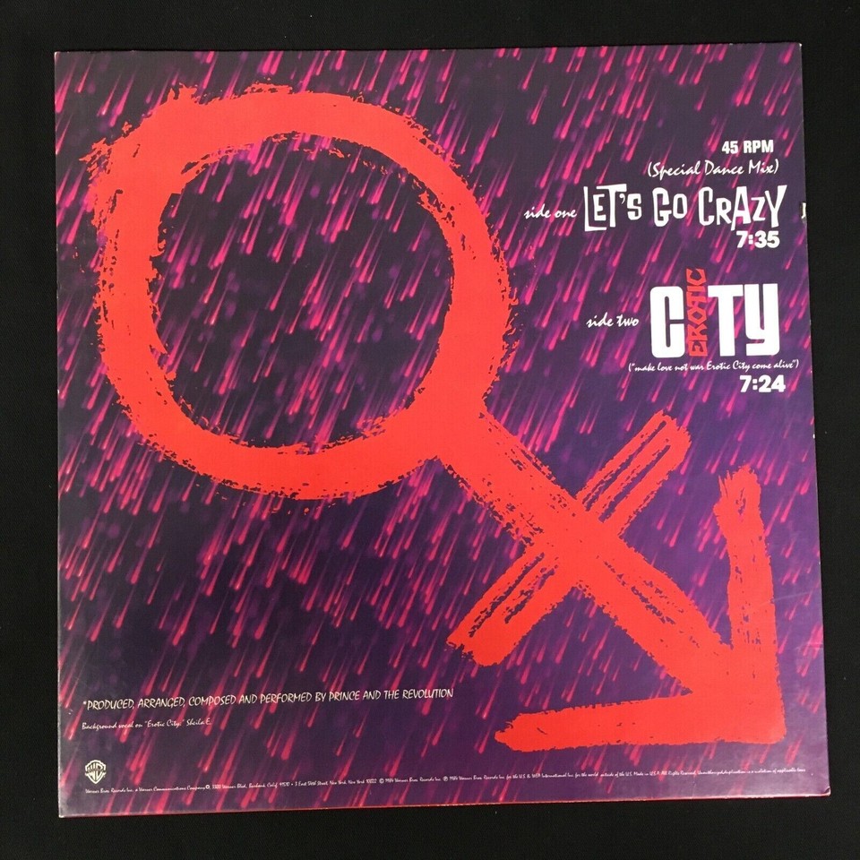 Prince And The Revolution Let's Go Crazy 12"Vinyl Single Warner 1984 LS | eBay