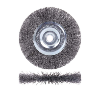 6 inch Wire Wheel for Bench Grinder,Coarse Crimped Wire 0.012-Inch with ...