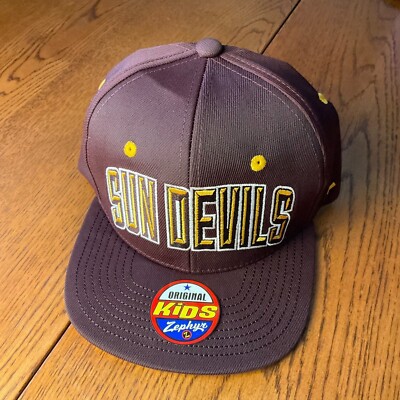 Arizona State Sun Devils NCAA Kids Basketball Snapback Zephyr Hat - NWT ...