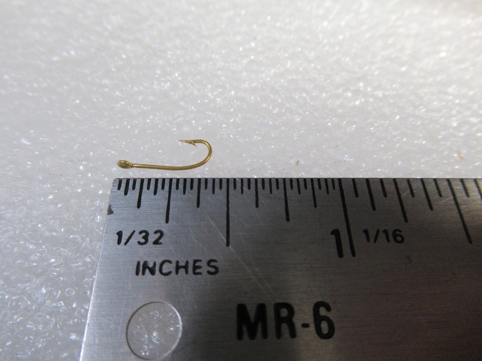 MUSTAD 33602 GOLD SPROAT FISHING HOOKS 100 PCS SZ 14 FLY TYING BAIT ...