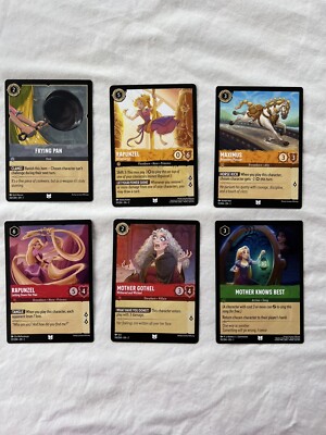 Disney 5 Card Lorcana Tangled Lot Rapunzel Mother Knows Best Gothel ...
