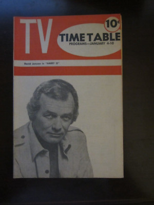 TV Guide Time Table Regional Magazine January 1975 David Janssen Harry ...