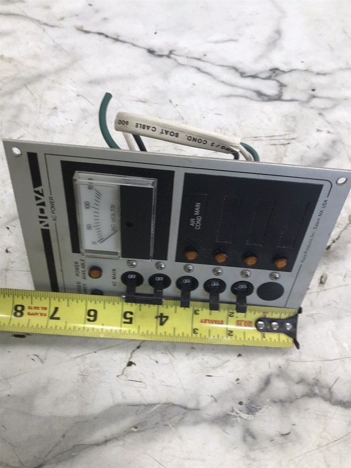 87 Silverton 34 X Boat Nova AC shore power breaker switch control panel ...