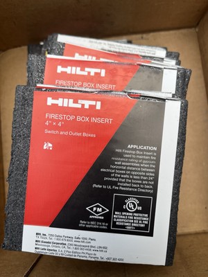 Hilti Firestop Box Insert 4x4in Lot Of 12 # 3417183 | eBay