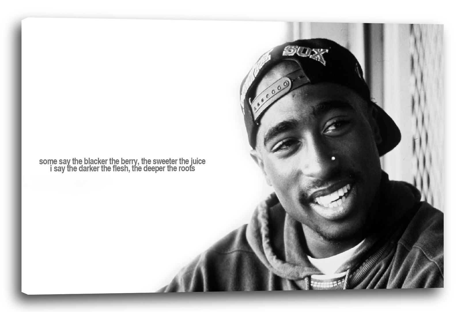 Wandbild Tupac 2Pac Shakur cooler Spruch Zitat Baseball-Cap Kapuzen ...