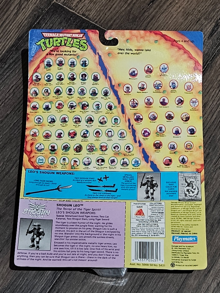 TMNT GOLD ARMOR Shogun Leo W/ Yellow Weapons Rare Grail MOC HIGH GRADE ...