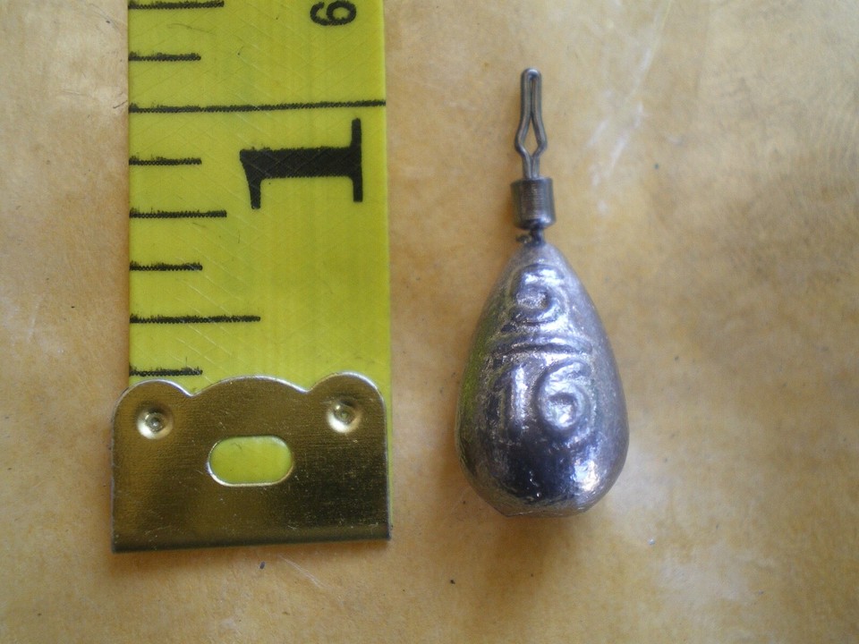 30 PCS. TEARDROP SHOT/PEAR FISHING SINKER 5/16, 1/4, 3/16, 1/8, 1/16 OZ ...