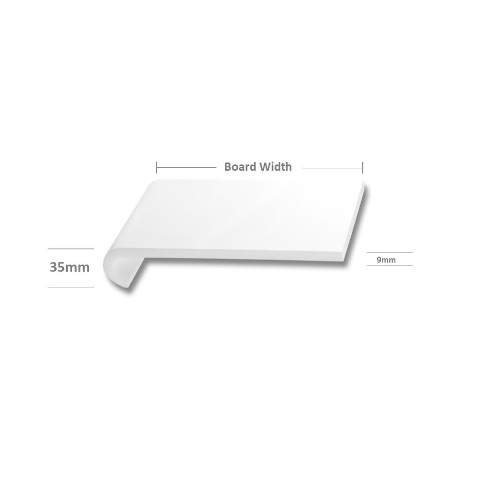 Window Sill Capping Board Plastic Bullnose Window Cill Sill Cover Board ...