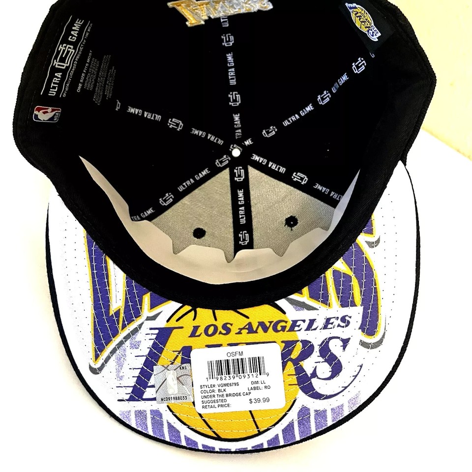 NEW LA Lakers Hat (Black) NBA Ultra Game Embroidered logo - Snapback | eBay