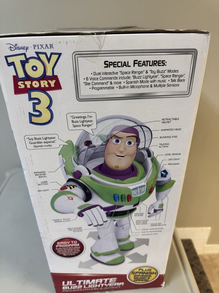 Disney Pixar Toy Story 3 Ultimate Buzz Lightyear Programmable New In ...