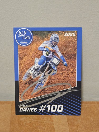 SIGNED 2025 Cole Davies #100 Rookie Card THOR Motocross Trading Card ...