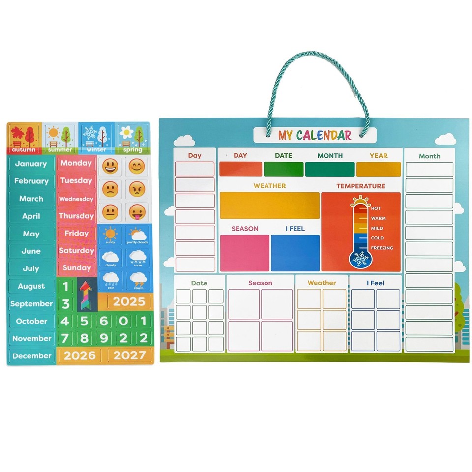 My First Daily Magnetic Calendar | Weather Station for Kids | Moods and ...