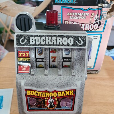 Vintage Toy Slot Machine Radica Buckaroo Bank Model 600 *read* | eBay