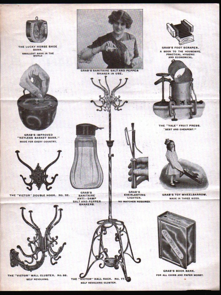 1912 Chicago - Victor M Grab Co - Dime Bank Novelties - RARE Letter ...