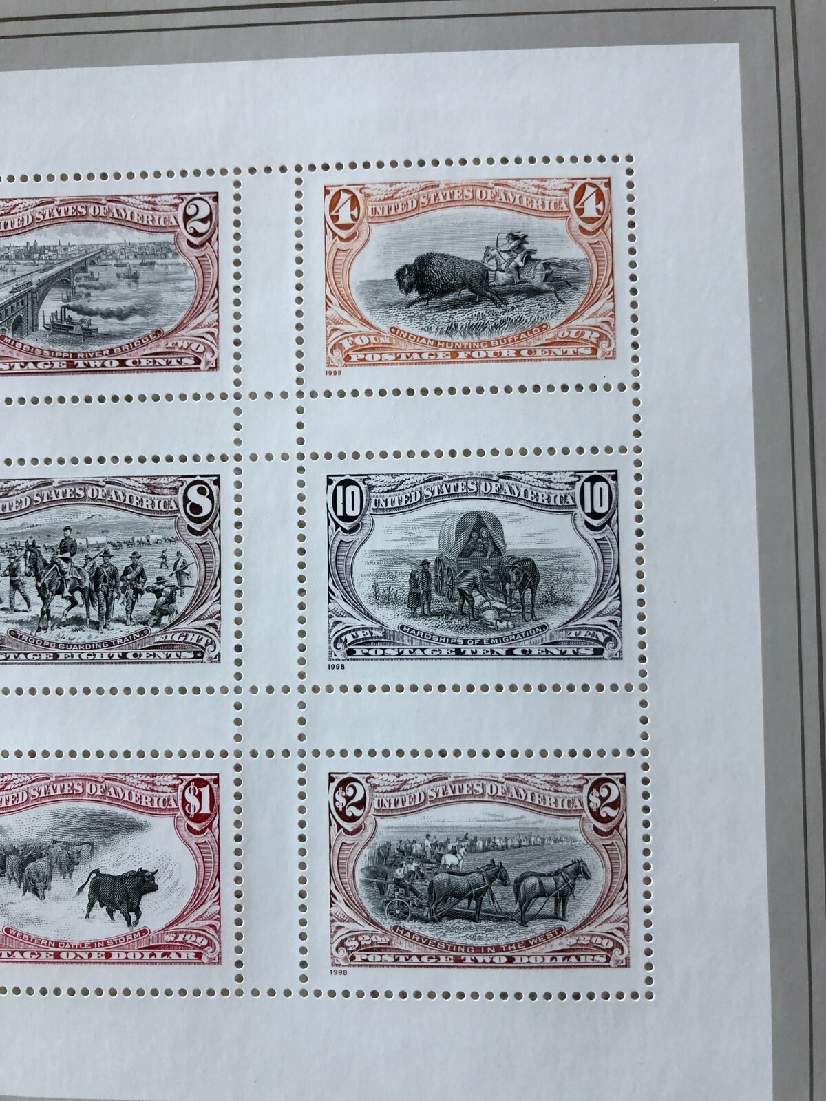 1998 Bi-Color Re-Issue of the 1898 Trans-Mississippi Stamp Designs 9 ...