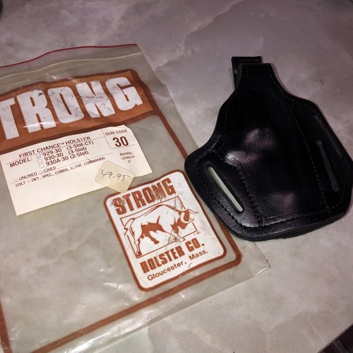 STRONG FIRST CHANCE Leather RH Holster 929-30 For COLT DET SPEC, COBRA ...