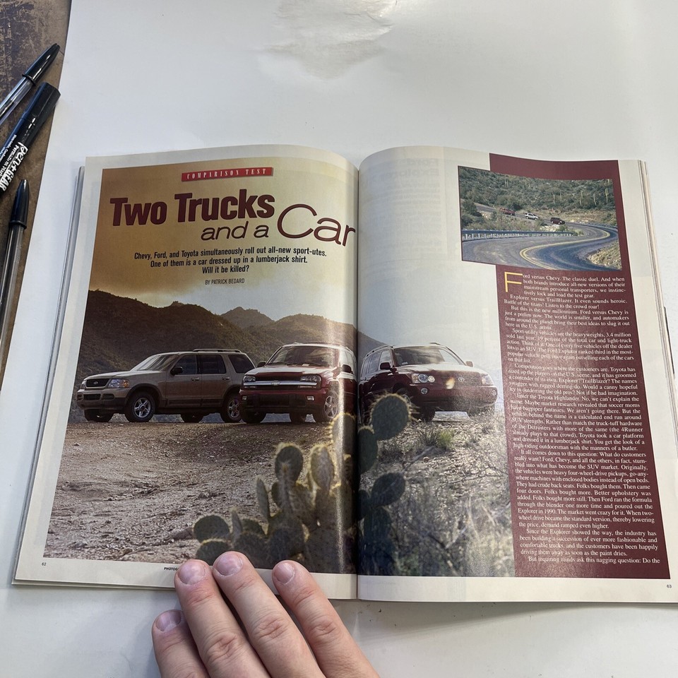 Car & Driver Magazine VTG 2001 Acura RSX BMW M3 Mercedes CLK55 Ford ...