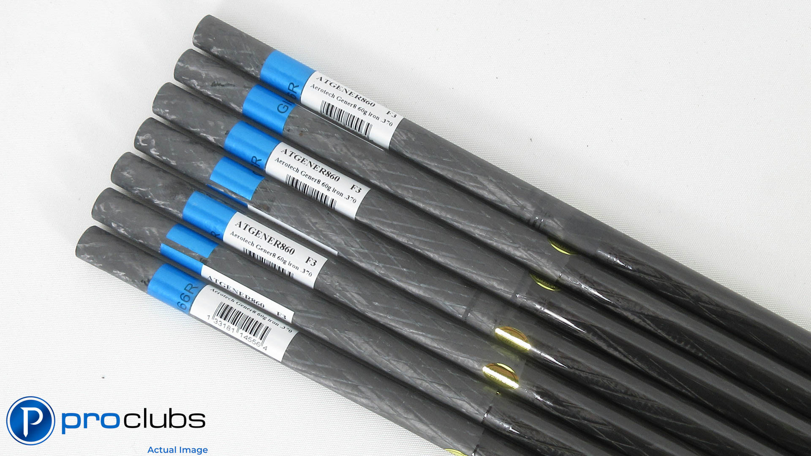 7- NEW AEROTECH GENER8 60 F3 REGULAR FLEX GRAPHITE IRON SHAFTS .370 TIP ...