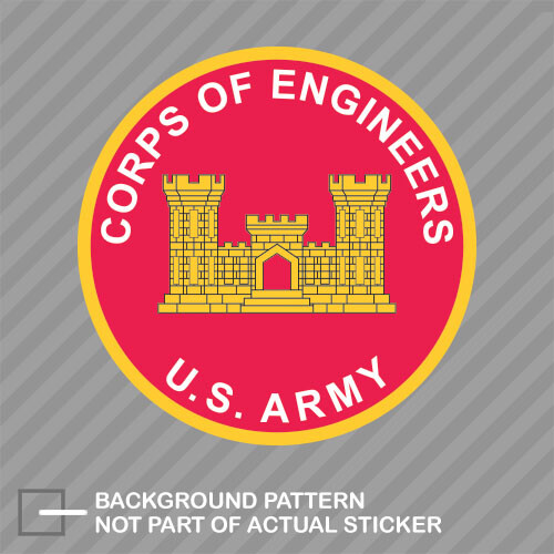 Round Army Corps of Engineers Seal Sticker Decal Vinyl engineer ...