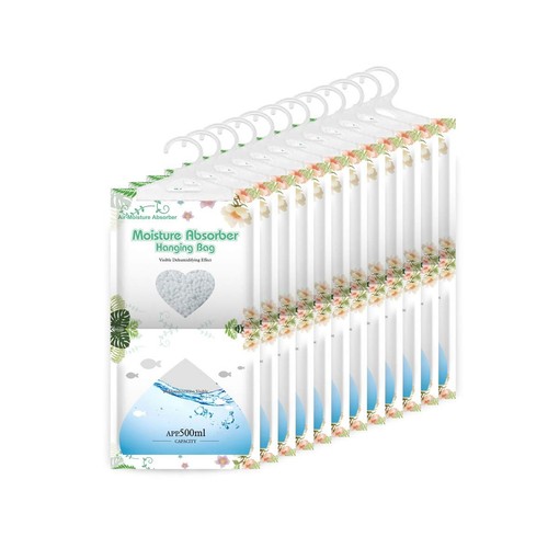 Hanging Moisture Absorber-12 Packs, Hanging Dehumidifier Bags for ...