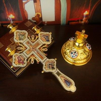 Russian Orthodox Hand Blessing Cross Jesus Byzantine Zinc Alloy ...