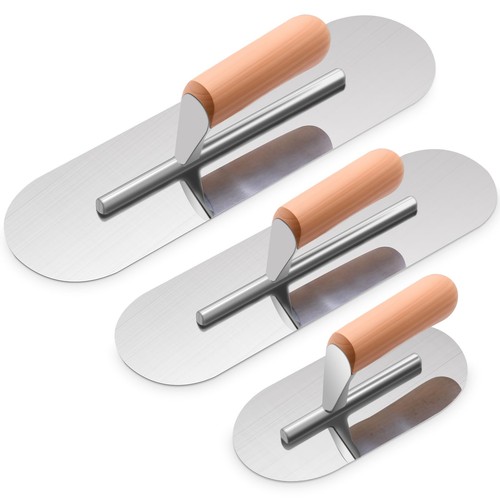 3 Piece Pool Trowel, Stainless Steel Finishing Masonry Trowel Set ...
