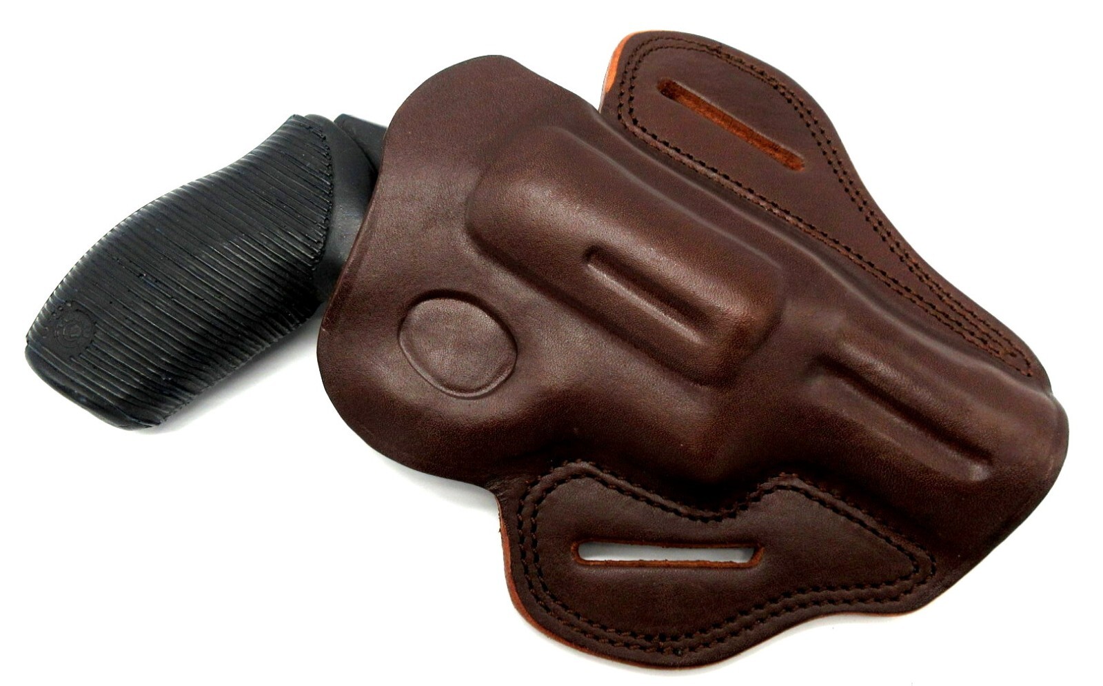 Right-Hand Dark Brown Leather Belt Holster for TAURUS JUDGE 2.5" CYL, 3 ...